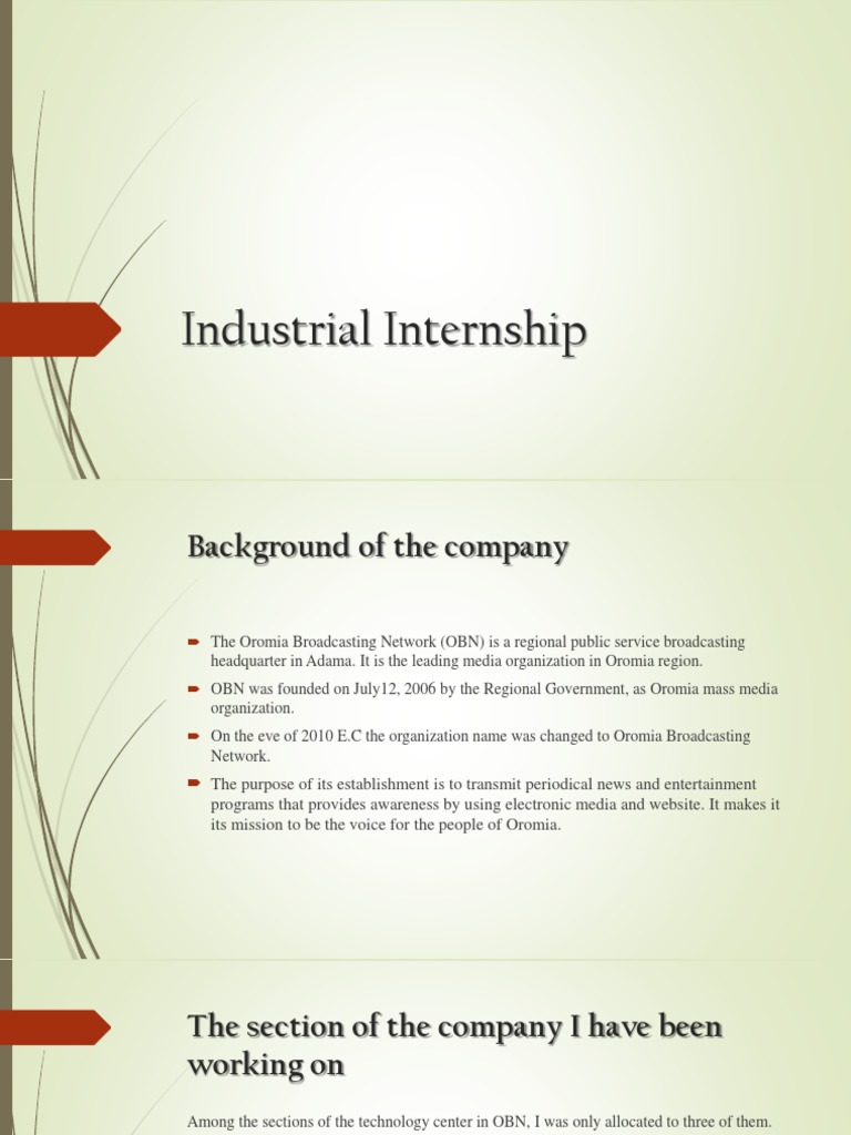 Internship Presentation Slide | PDF | Computer Network | Network Switch