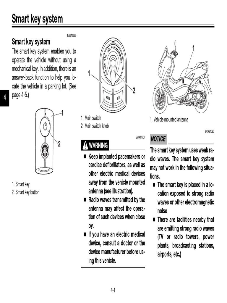 Yamaha Nmax Smart Key System | PDF | Radio | Antenna (Radio)