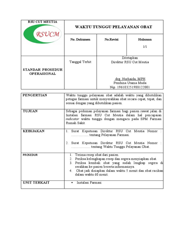 +waktu Tunggu Pelayanan Obat | PDF +waktu Tunggu Pelayanan Obat | PDF