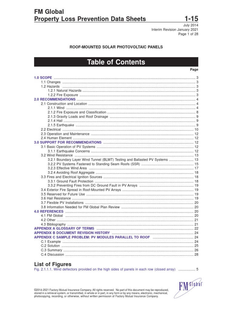 FM Global Property Loss Prevention Data Sheets: List of Figures | PDF ...