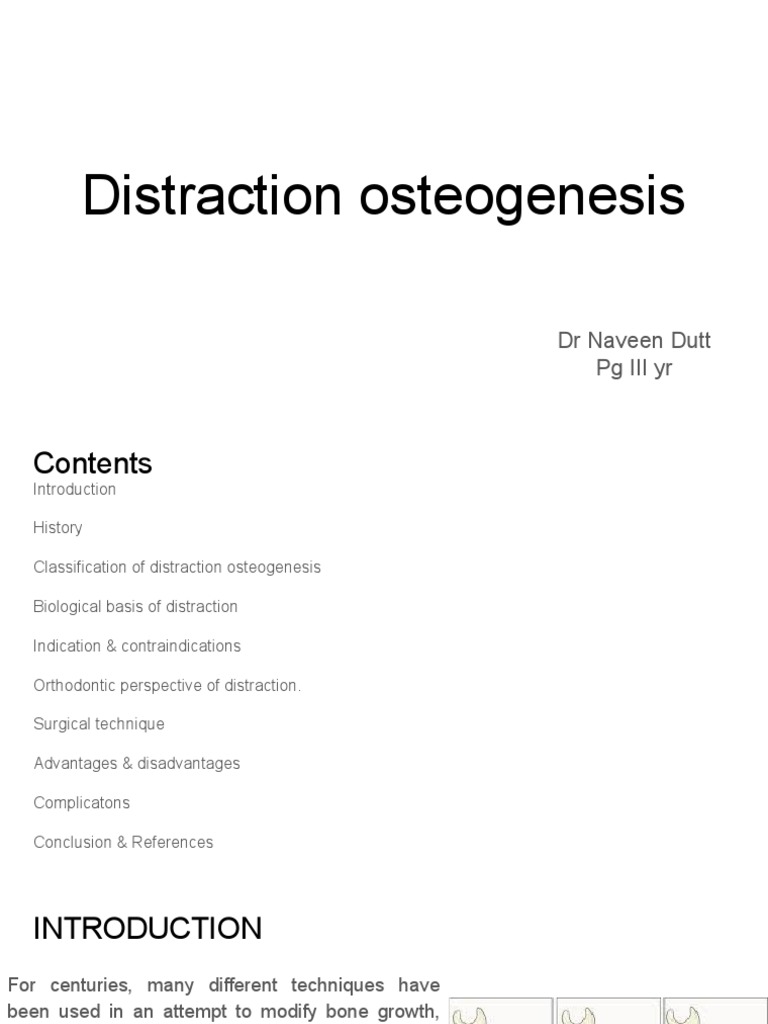 Distraction Osteogenesis | PDF | Dentistry Branches | Clinical Medicine