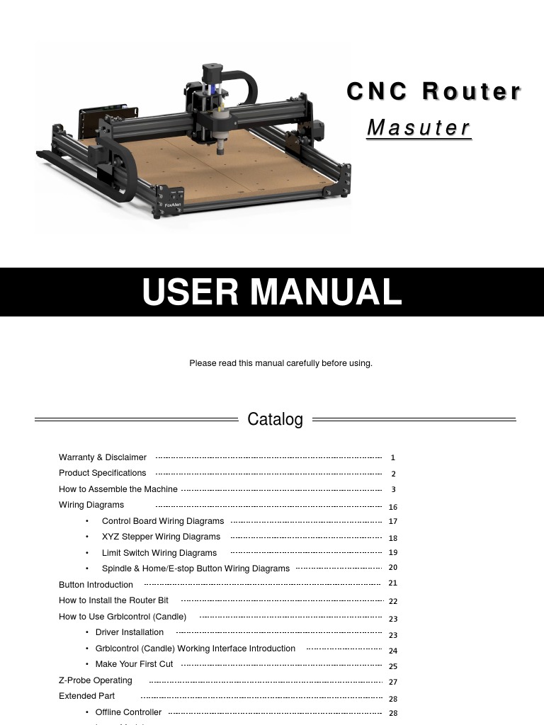 User Manual: CNC Router | PDF | Numerical Control | Command Line Interface