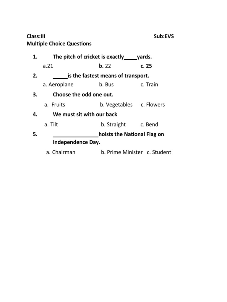 EVS Revision Sheet 1 | PDF