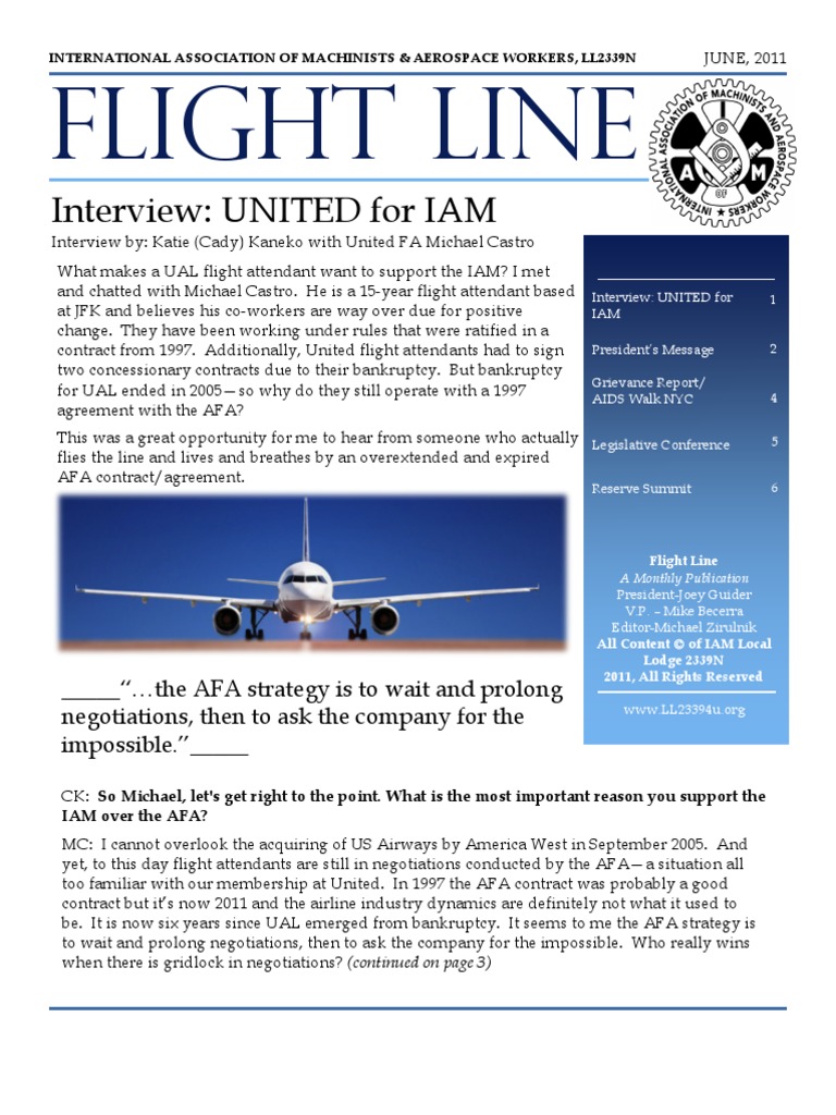 June Flight Line | PDF | International Association Of Machinists And ...