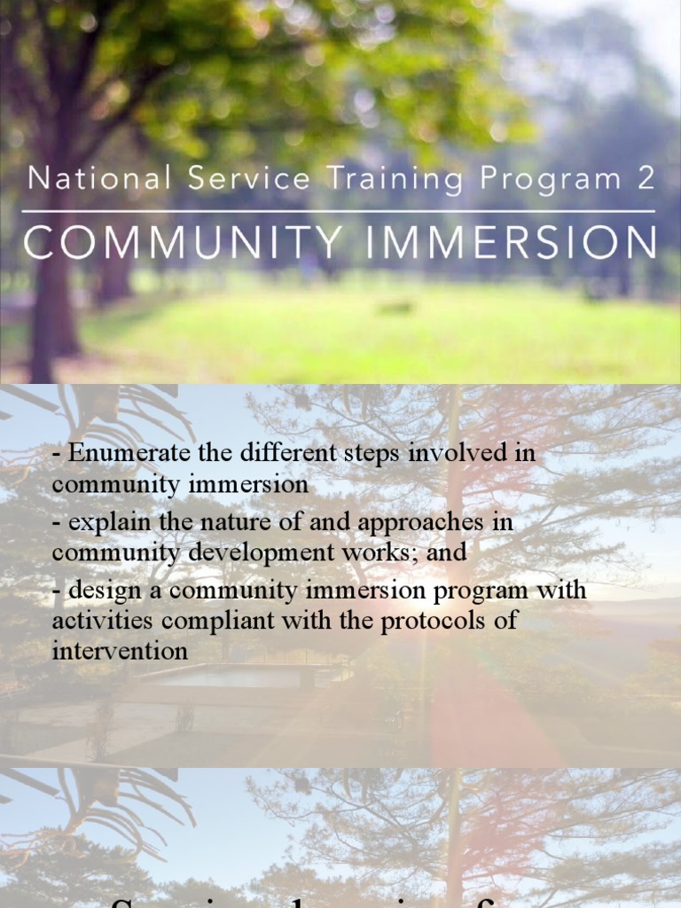 NSTP 2- Community Immersion and Community needs assessments | PDF