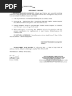 Affidavit of Loss (PLATE NUMBER) | PDF