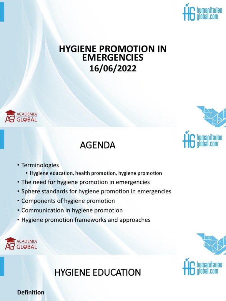 Hygiene Promotion Strategies in Emergencies | PDF | Wash | Hygiene