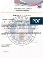 Barangay Certification-Interposing No Objection | PDF