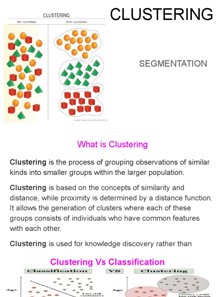 Clustering | PDF | Cluster Analysis | Image Segmentation