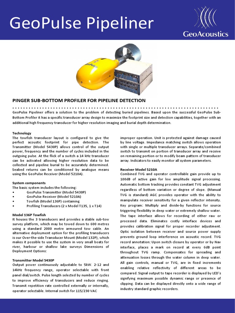 GeoPulse Pipeliner | PDF | Decibel | Electrical Engineering