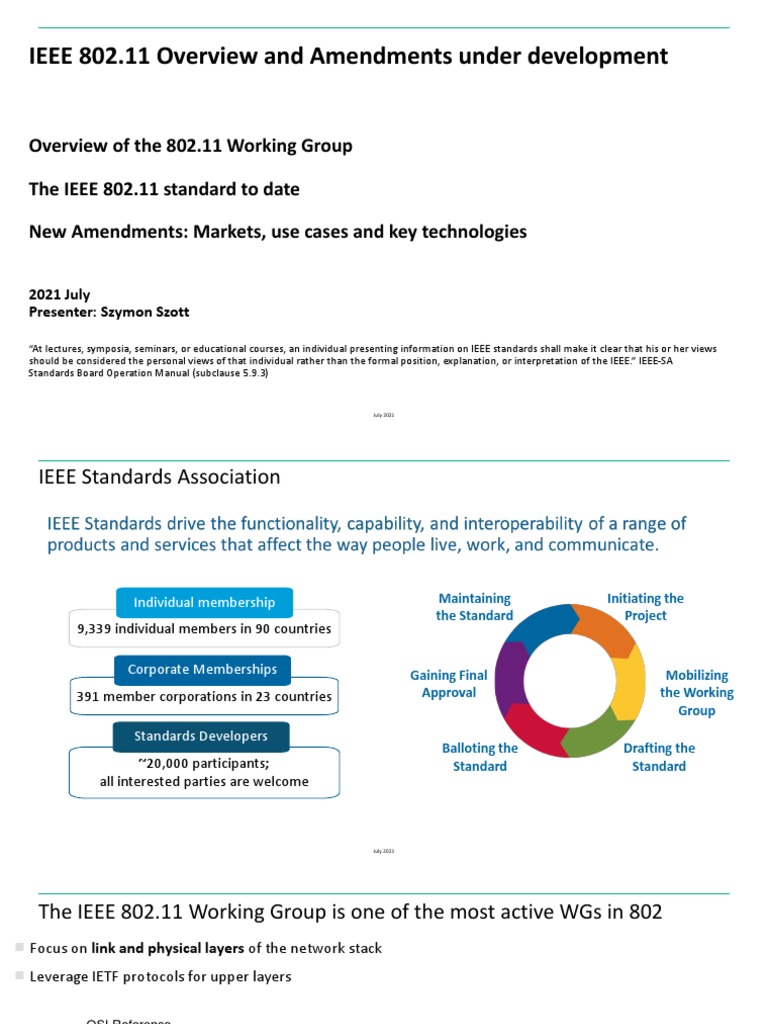 IEEE 802.11 Overview and Amendments Under Development | PDF | Ieee 802. ...