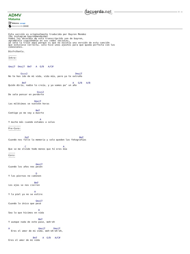 ADMV, Maluma | PDF