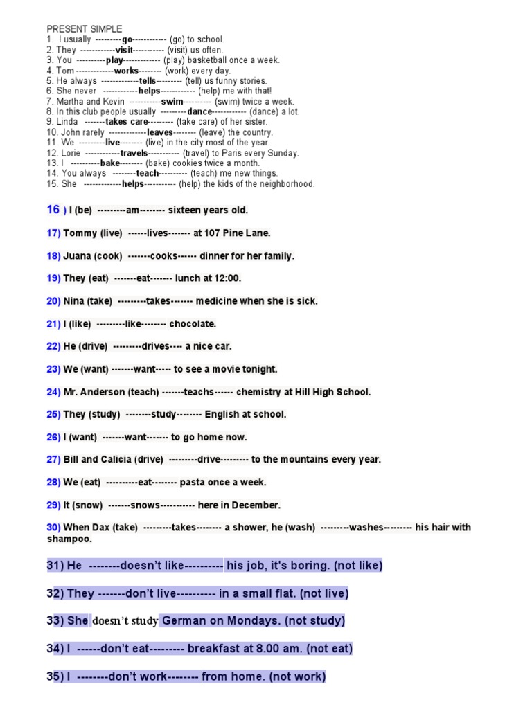 present-simple-go-dau | PDF