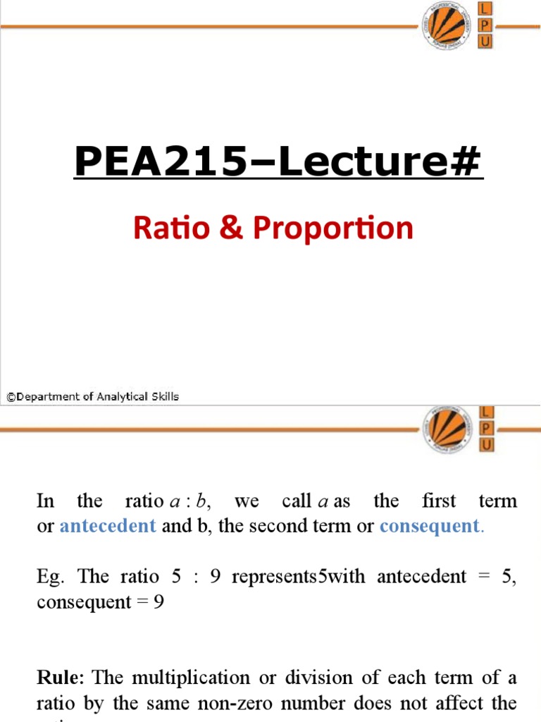 UNIT V Ratio Proportion | PDF | Ratio | Mathematical Objects