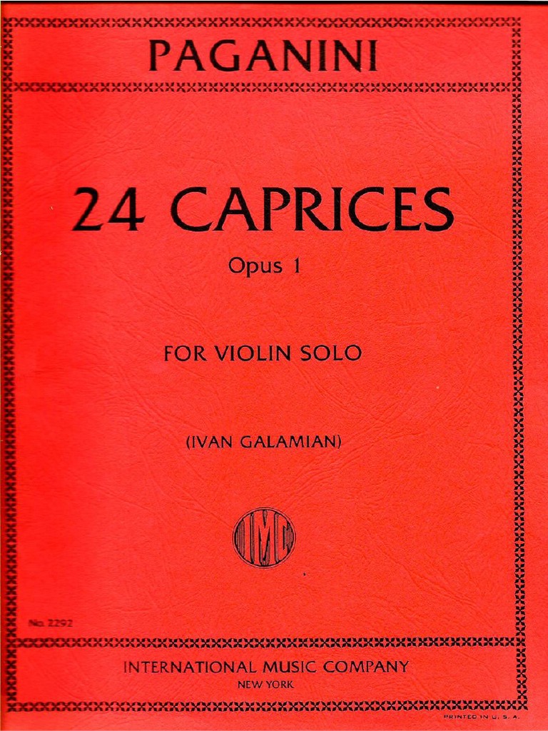 Paganini - 24 Caprices Galamian | PDF