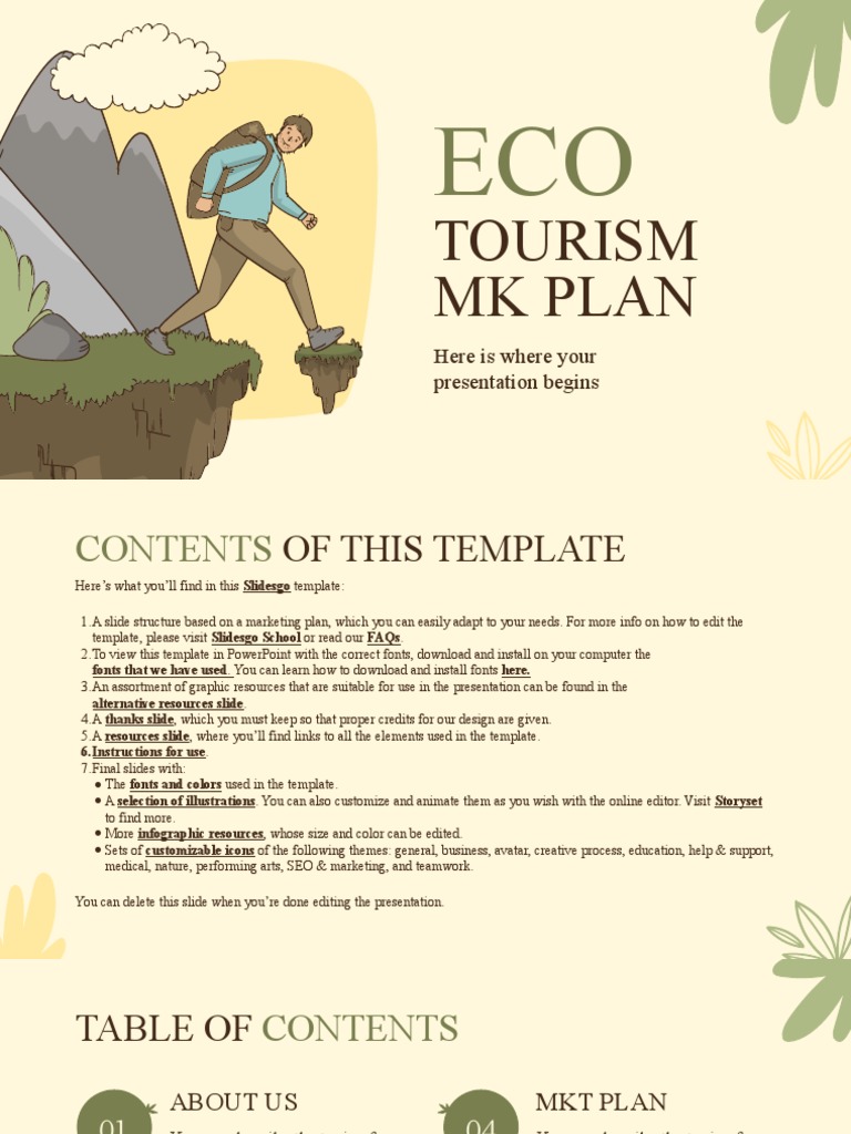 Eco Tourism MK Plan by Slidesgo | PDF | Planets | Mercury (Planet)