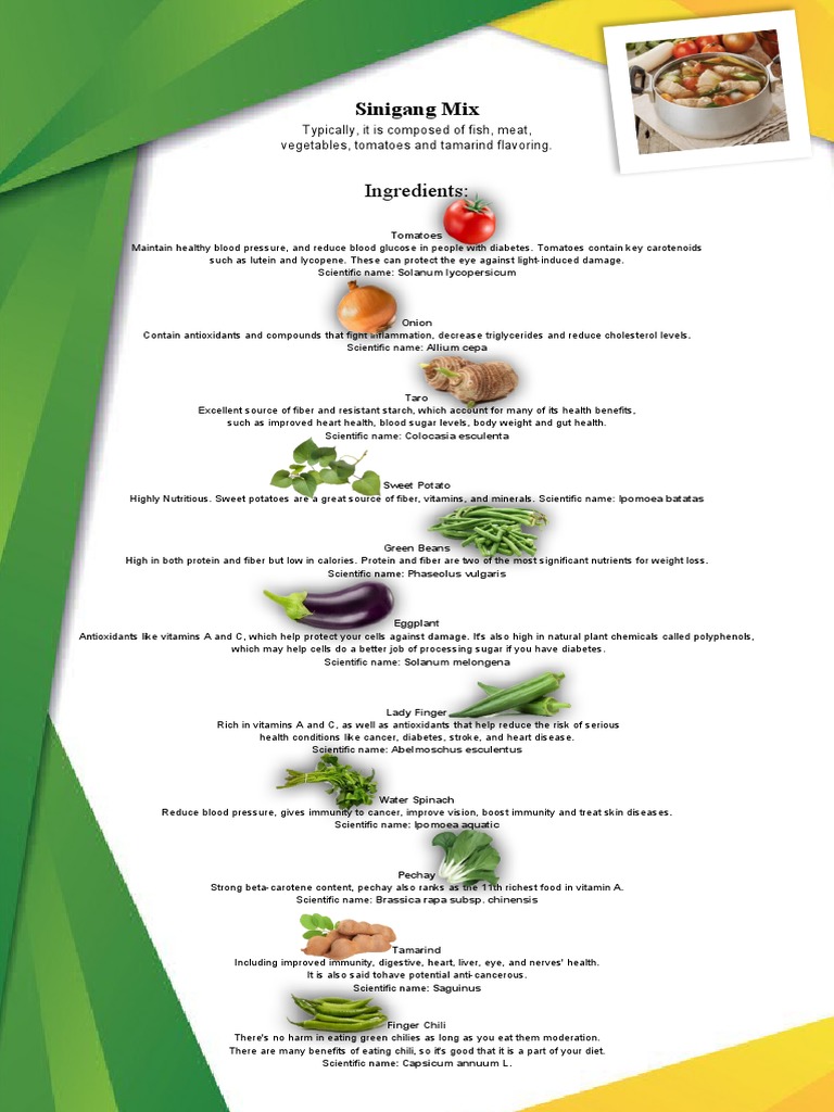 Sinigang Mix | PDF | Diet & Nutrition | Dietary Fiber
