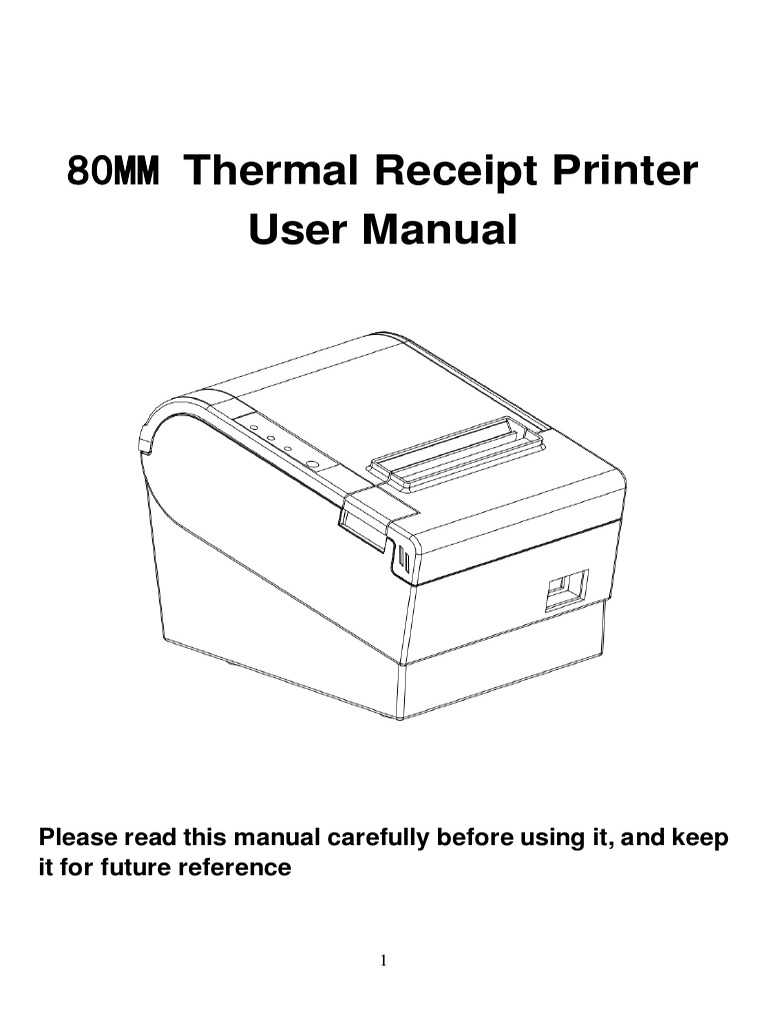 E802 Thermal Receipt Printer User Manual | PDF | Printer (Computing) | Office Equipment
