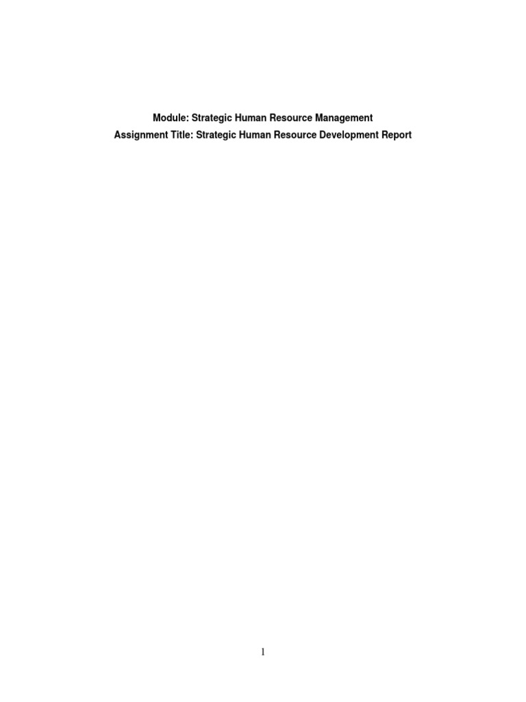 HRMD Report | PDF | Human Resource Management | Strategic Management