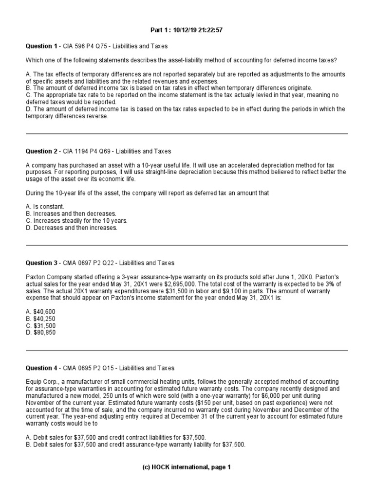 Tax PDF | PDF | Deferred Tax | Depreciation