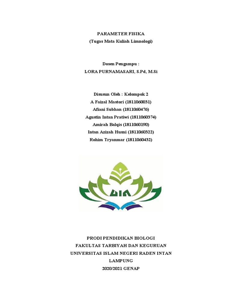 Makalah PARAMETER FISIKA | PDF