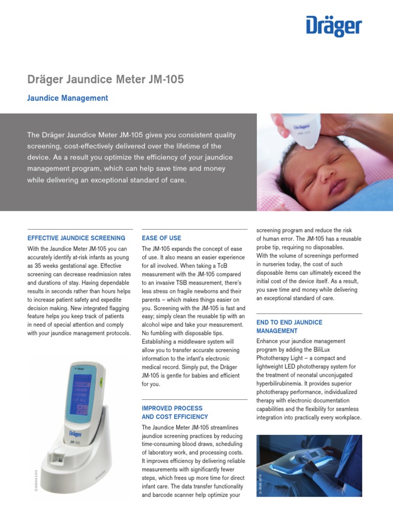 Dräger Jaundice Meter JM-105 | PDF | Pascal (Unit) | Alternating Current