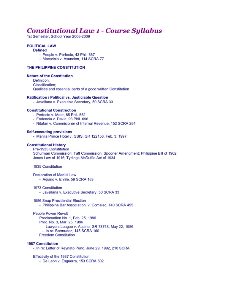Constitutional Law 1 | PDF