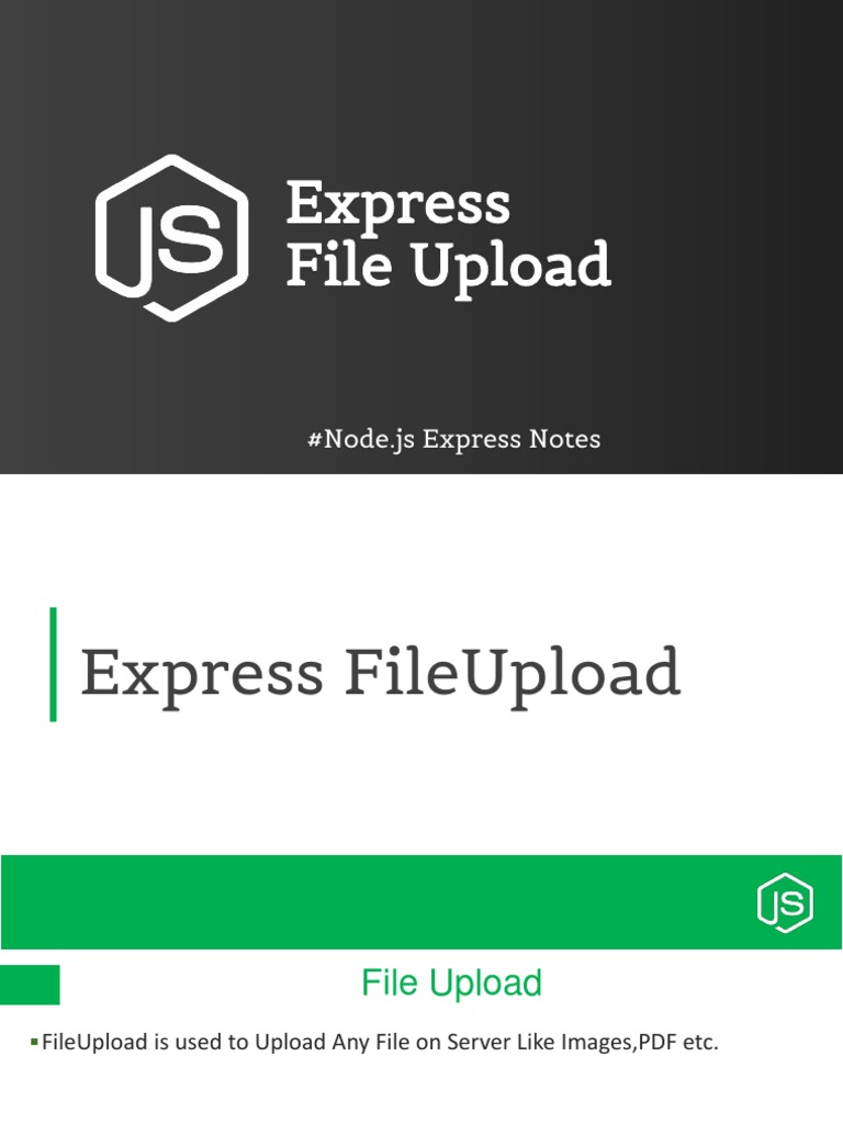 Node.js Express File Upload Guide | PDF | Data | Computer File