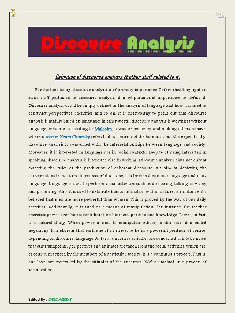 Discourse Analysis S6 | PDF | Dialect | Linguistics