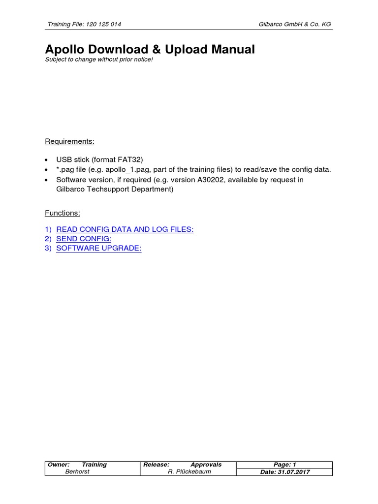 Apollo Download & Upload Manual | Download Free PDF | Booting | Computer File