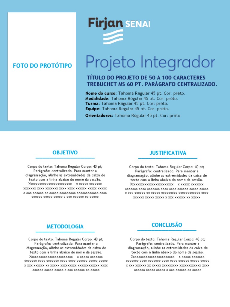 Banner para Projeto Integrador SENAI | PDF