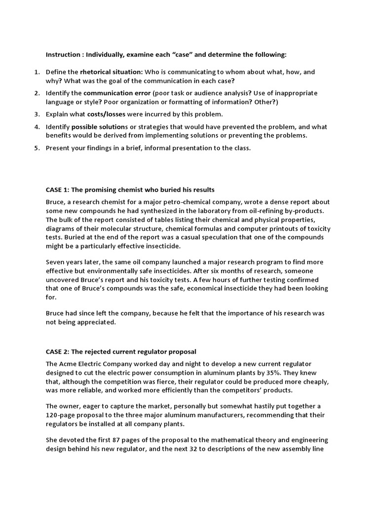 Case Study | PDF | Chemical Substances | Toxicity