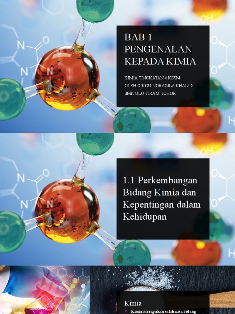 KIMIA F4 KSSM BAB 1 Pengenalan Kepada Kimia Zila Khalid ) | PDF