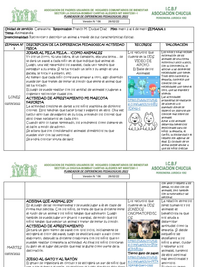 Planeacion Mayo | PDF | Origami | Amor