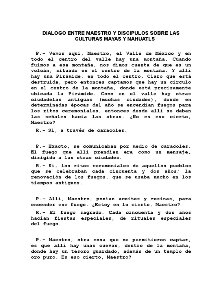 Dialogo Entre Maestro y Discipulo | PDF | África | México