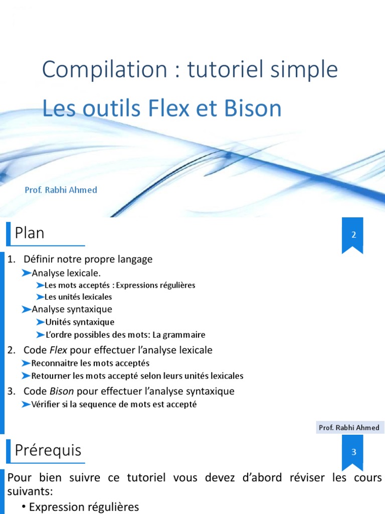 Tuto Flex Bison | PDF | Compilateur | Implémentation
