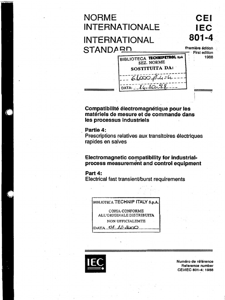 Iec 801-4 - 88 | PDF