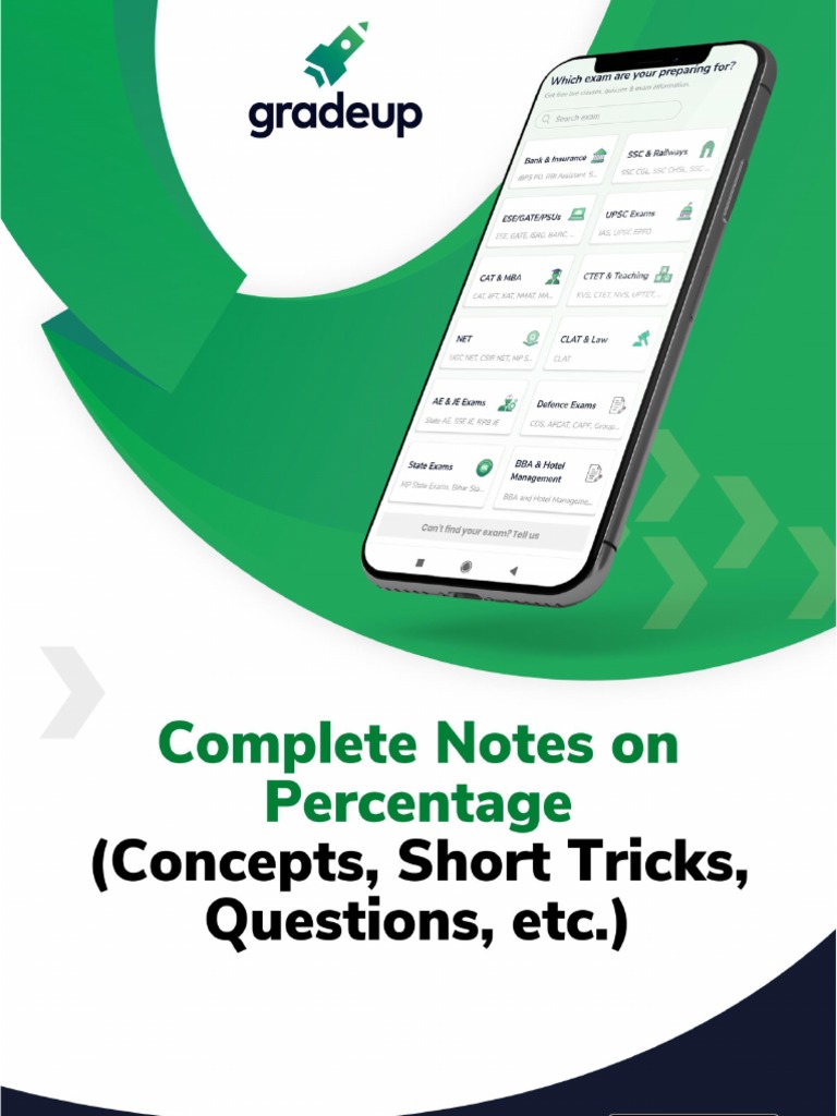 Complete Notes On Percentage 80 | PDF | Percentage | Consumption ...