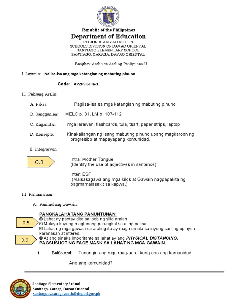 Department of Education: Republic of The Philippines | PDF