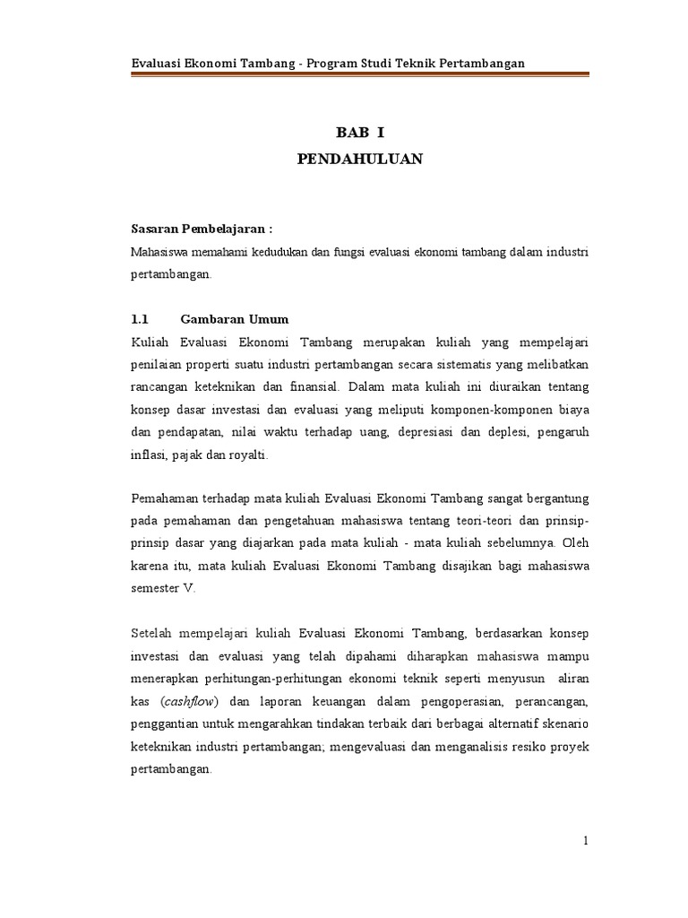 BAB I Pendahuluan - EET | PDF