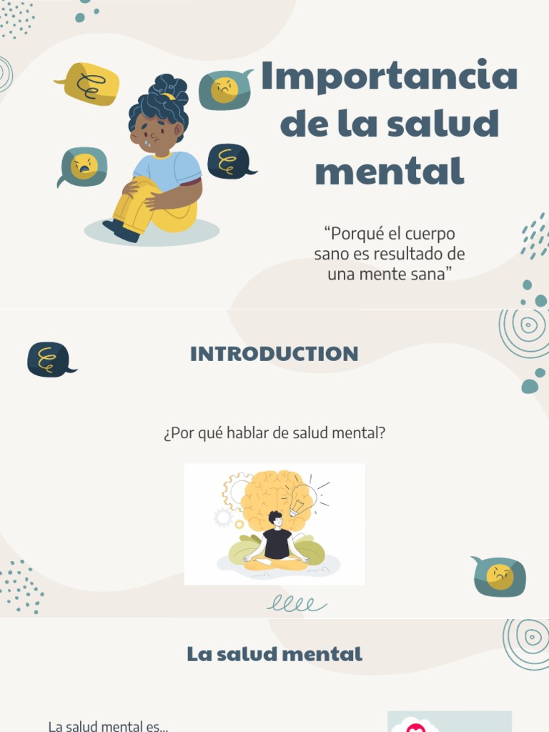 Importancia de La Salud Mental | PDF | Mente | Salud mental