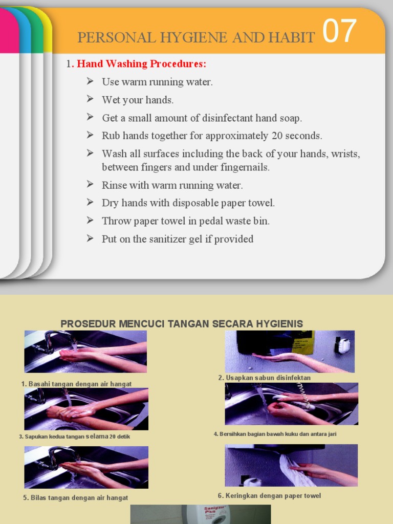 Personal Hygiene and Habit: - Hand Washing Procedures | PDF | Hygiene ...