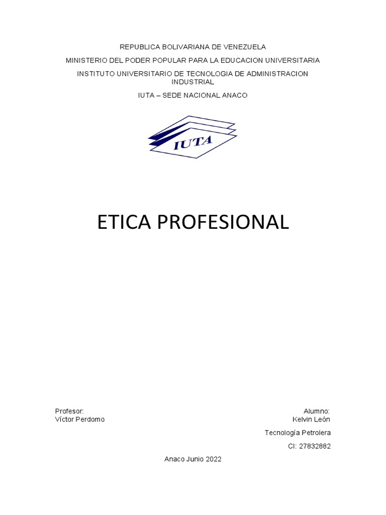 Etica 1 | PDF | Moralidad | Comportamiento