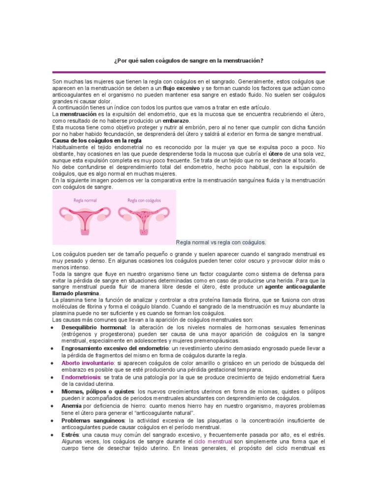 Coagulos Femeninos | PDF | Menstruación | Ciclo menstrual