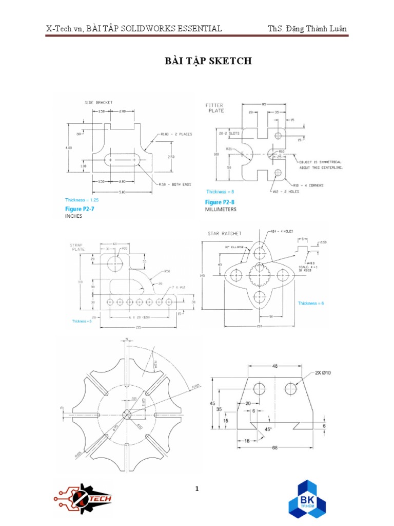 Bai Tap Solidworks Essentials | PDF
