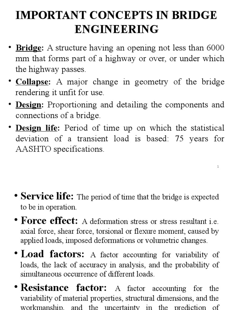 Design Concepts and Technical Terms of Bridge Design | PDF | Deep ...