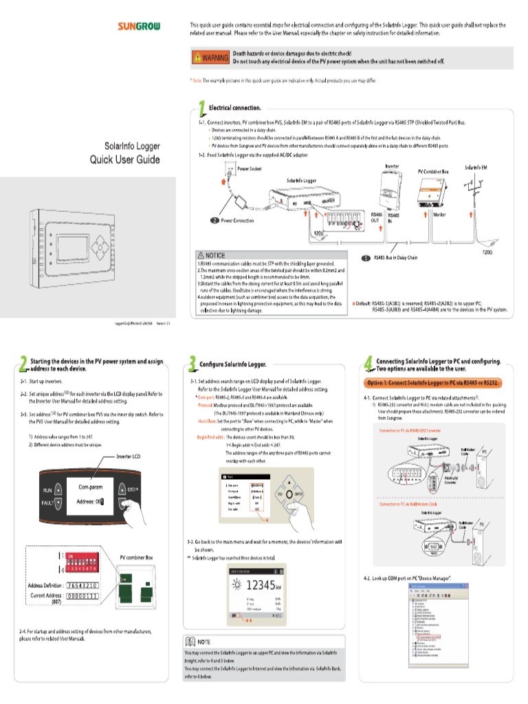 Sungrow Solarinfo Logger Manual | PDF