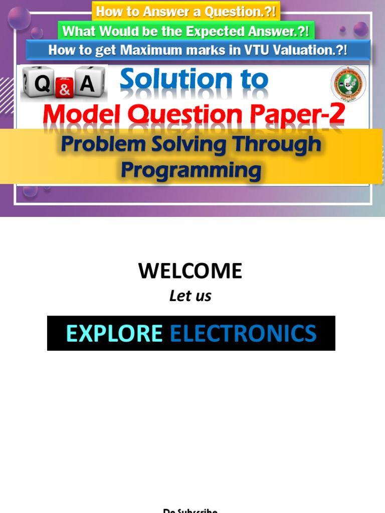 PSP Model Paper 2 Solution | PDF | Image Scanner | Operating System