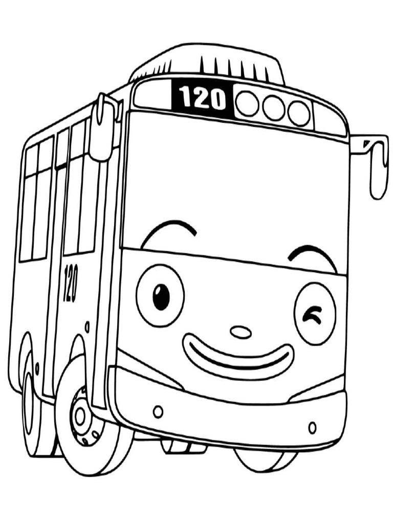 Tayo The Little Bus Coloring Page (WWW - Getcoloringpages.com) | PDF