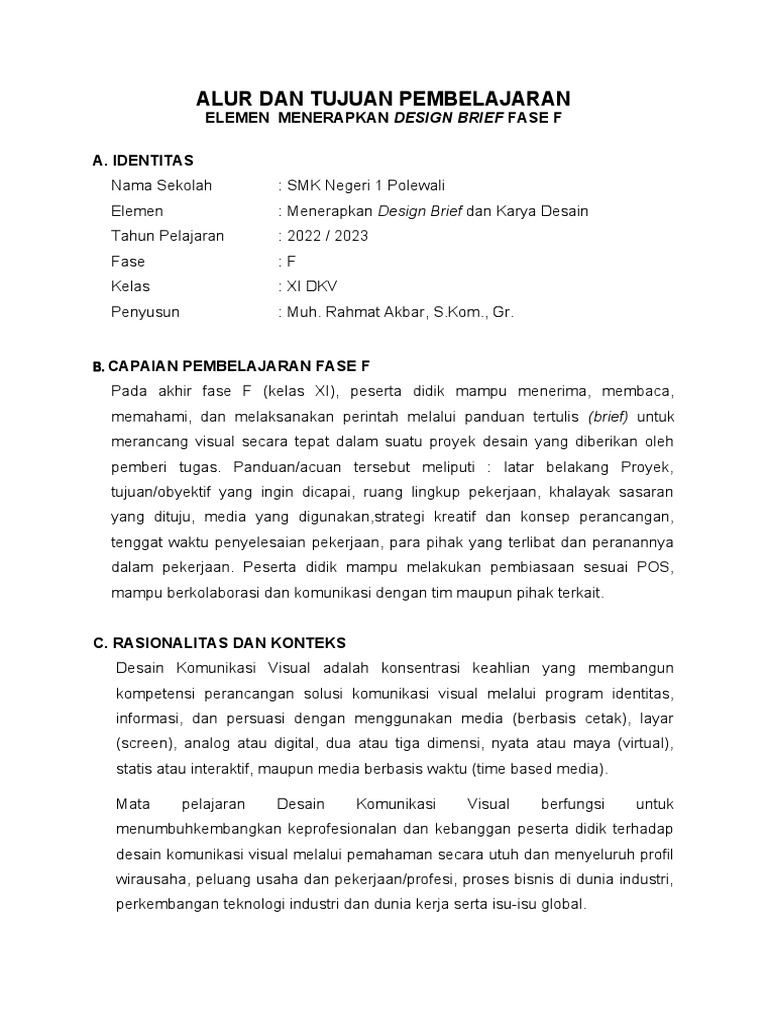 Atp DKV Design Brief | PDF